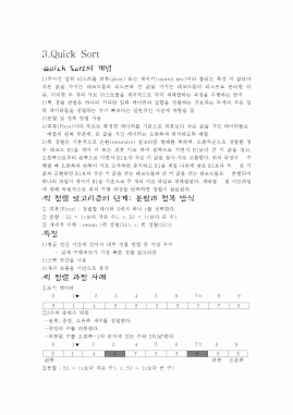 Quick Sort(퀵소트) 정렬 알고리즘-1페이지