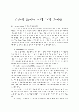 방송에 쓰이는 여러 가지 용어들-1페이지
