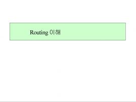 Routing이해 레포트 자료-1페이지