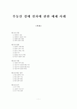 부동산 경매 절차에 관한 예제 사례-1페이지