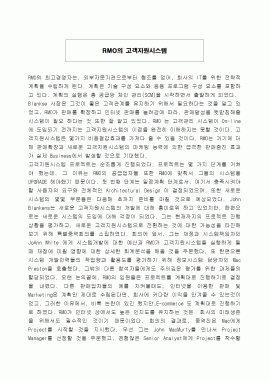RMO의 고객지원시스템 프로젝트 진행 방법 설명-1페이지