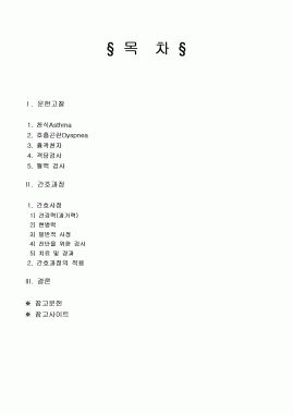 성인간호 케이스 스터디 천식-1페이지