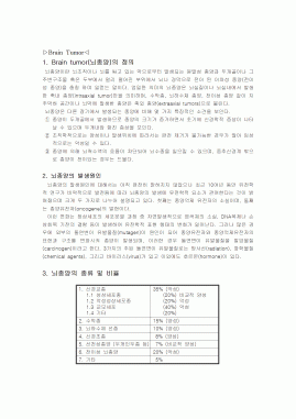 뇌종양  문헌고찰과 수술방법-1페이지