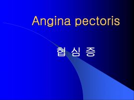 협심증 ppt 레포트 자료-1페이지