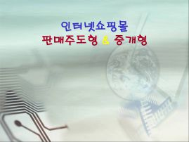 판매주도형과 중개형 인터넷 쇼핑몰 개관-1페이지
