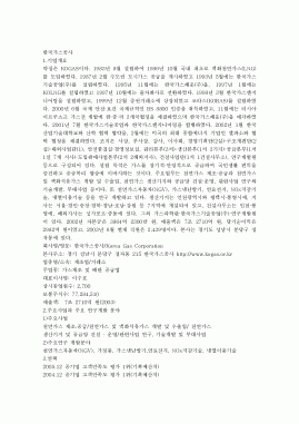 [사회과학] 한국가스공사 기업분석-1페이지