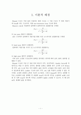 밴드패스(bandpass)필터의 구현-1페이지