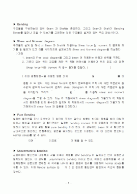 Bending(고체역학)조사-1페이지