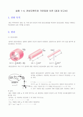 관성모멘트와 각운동량 보존-1페이지