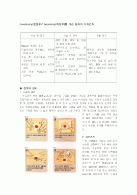 Colostomy(결장루)/ Ileostomy(회장루)를 가진 환자의 지지간호-1페이지