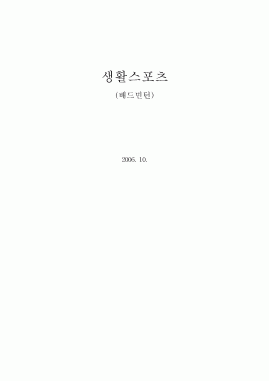 배드민턴의 역사와 기술, 규칙, 용어정리-1페이지