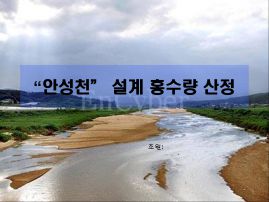안성천 설계 홍수량 산정-1페이지