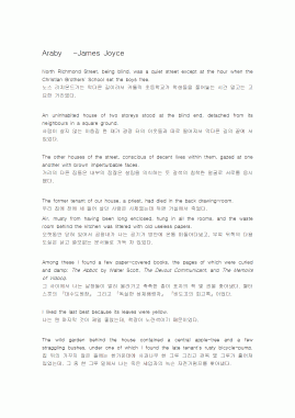araby 번역 레포트 자료-1페이지