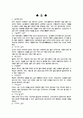 계절별 김치 레포트 자료-1페이지