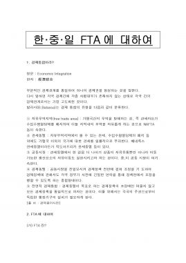 한중일 FTA 분석-1페이지