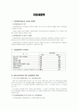 지방재정력 레포트 자료-1페이지