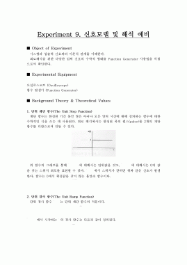 신호모델 및 해석-1페이지