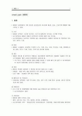 Chest Pain 레포트 자료-1페이지