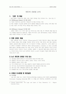 언론의 신뢰성 조사-1페이지