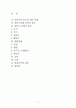 청동기시대 레포트 자료-1페이지