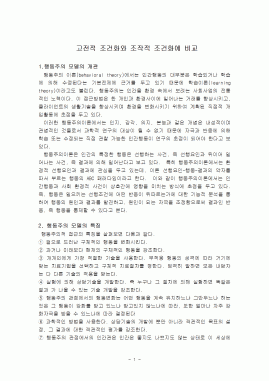 [생활과학과(의류패션)] 고전적 조건화와 조작적 조건화에 비교-1페이지