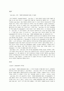 WIDE SARGASSO SEA 과 JANE EYRE 의 비교-1페이지