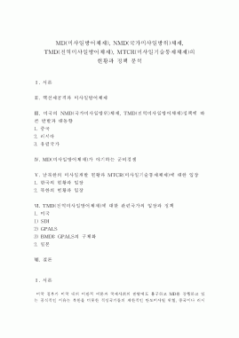 [MD][미사일방어체제][NMD][국가미사일방위체제][TMD][MTCR]MD(미사일방어체제), NMD(국가미사일방위)체제, TMD(전역미사일방어체제), MTCR(미사일기술통제체제)의 현황과 정책 분석(미사일)-1페이지