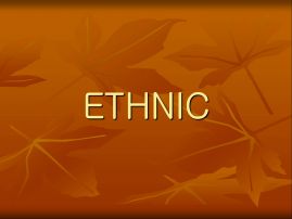ETHNIC(에스닉) 레포트 자료-1페이지