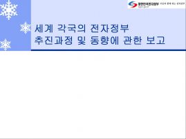세계 각국의 전자정부추진과정 및 동향에 관한 보고-1페이지