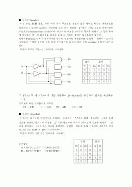 예비,결과보고서 - 엔코더와 디코더 회로-1페이지