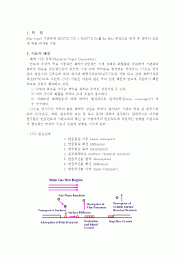 Si(p-type) 기판위에 MOCVD TiN / MOCVD Co를 In-Situ 공정으로 증착 후 열처리 온도에 따른 비저항 거동-1페이지