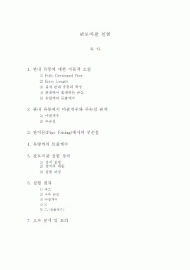 관로마찰 레포트 자료-1페이지