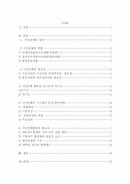 시민단체를 시스템적 관점에서 분석하여 설명-1페이지