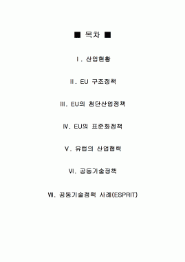 EU의 공동산업과 기술정책-1페이지