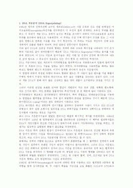DNA fingerpriting (지문분석법)-1페이지