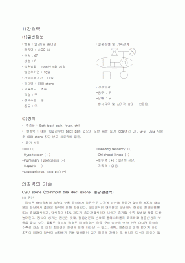 CBD stone case 레포트 자료-1페이지