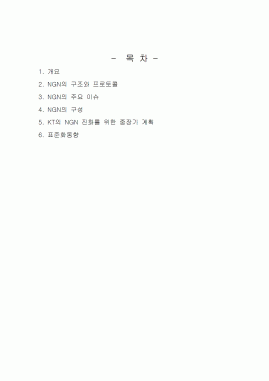 [2007년11월]NGN(Next Generation Network )-차세대 네트워크에 관한 전망 및 조사자료-1페이지