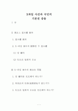 x-파일 사건과 국민기본권의 충돌-1페이지