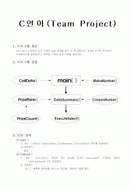 [C언어] 로또 번호를 읽어 온 후 랜덤으로 생성된 숫자와 비교하여  전체당첨자를 출력하거나, 입력한 사람의 당첨 여부를 확인하는 프로그램코딩-1페이지