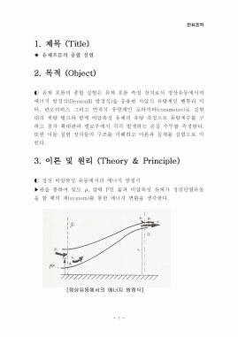 유체흐름의 종합 실험-1페이지