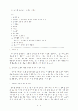 대기오염과 실내공기-오염의 심각성-1페이지