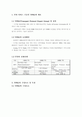 TPEG(Transport Protocol Expert Group) 의 모든것-1페이지