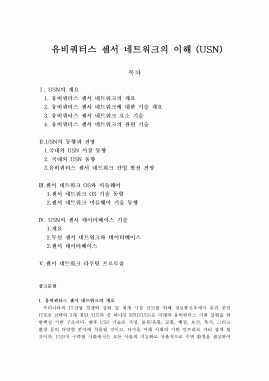  유비쿼터스 센서 네트워크의 이해 (USN) -1페이지