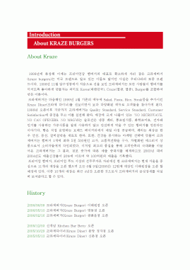[마케팅조사]프리미엄 햄버거 크라제버거 마케팅전략 분석-1페이지