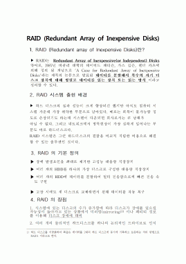 RAID (Redundant array of Inexpensive Disks)-1페이지
