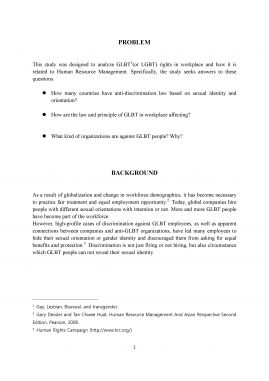 GLBT rights(HRM) 레포트 자료-1페이지
