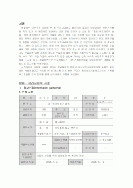 우울증에 관한 심리사회적 사정과 문제점 및 대책-1페이지