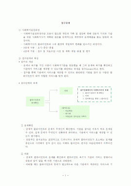 사회복지실천에서의 접수단계에 대해서.-1페이지