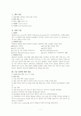 결장암수술환자의 간호사례-1페이지
