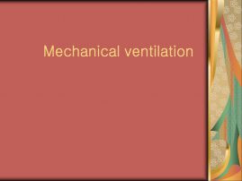 Mechanical ventilation ppt-1페이지